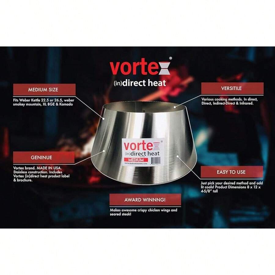 VORTEX (IN) DIRECT HEAT For Charcoal Grills, Medium Size - For Weber ...