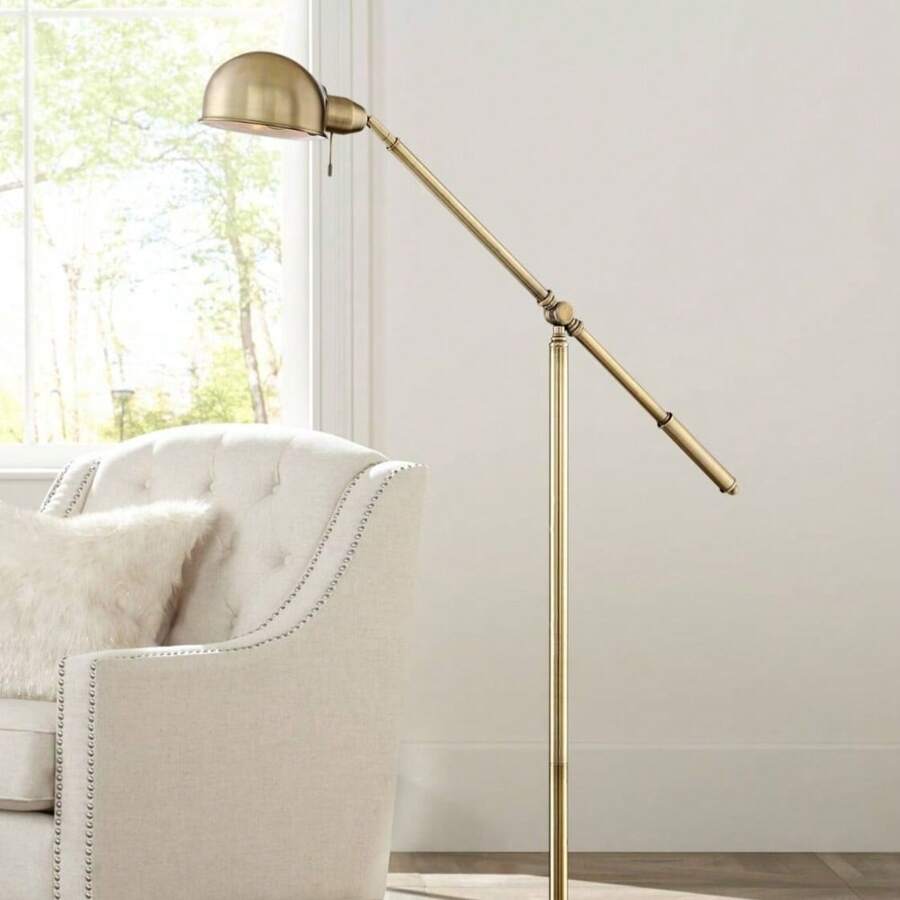 Dawson Traditional Pharmacy Floor Lamp 55" Tall Brass Adjustable Living ...