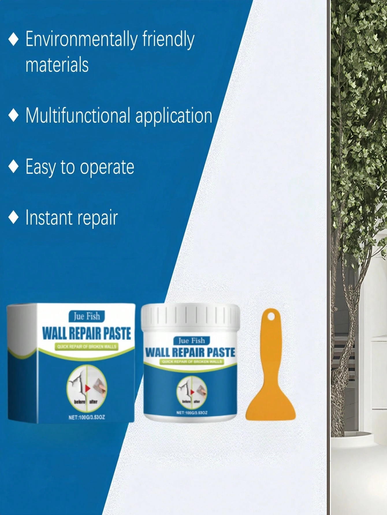 Wall Putty Filler - Covers Stains, Cleans Walls, Protects Against ...