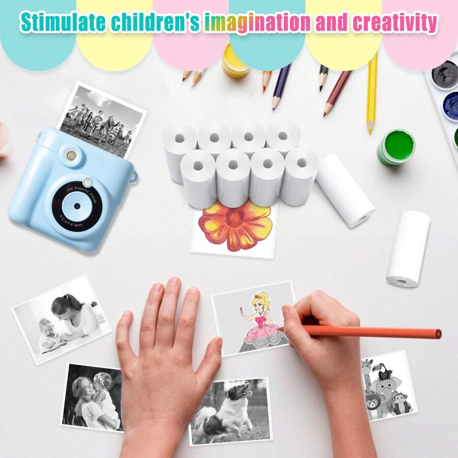 20 Rolls Instant Print Camera For Kids Refill Print Paper - Hikkon ...