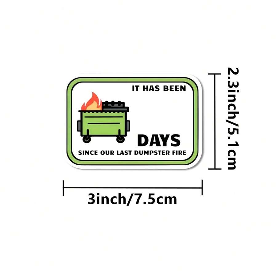 1/2/5pcs Dry Erase Dumpster Fire Day Counter Stickers Cup Stickers ...