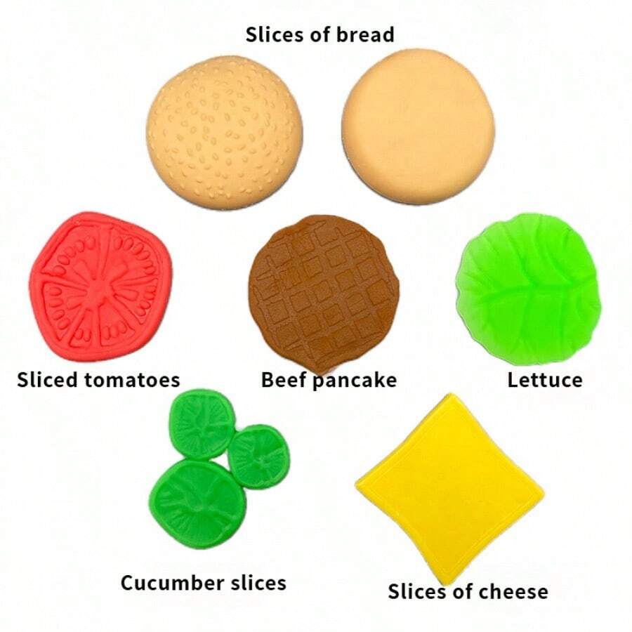 Realistic Hamburger Squishies - Sand Filling Stress Relief - Food ...
