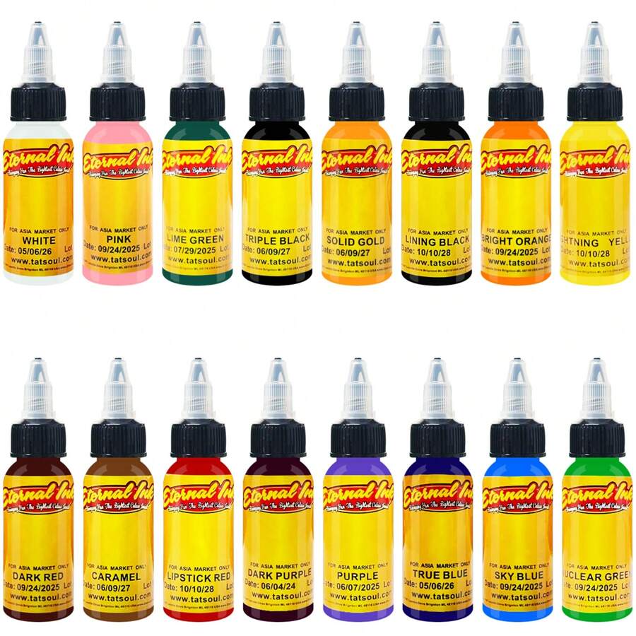 (16 Color Set -1oz) Eternal Tattoo Inks Sets And Gray Wash Set- Pick ...