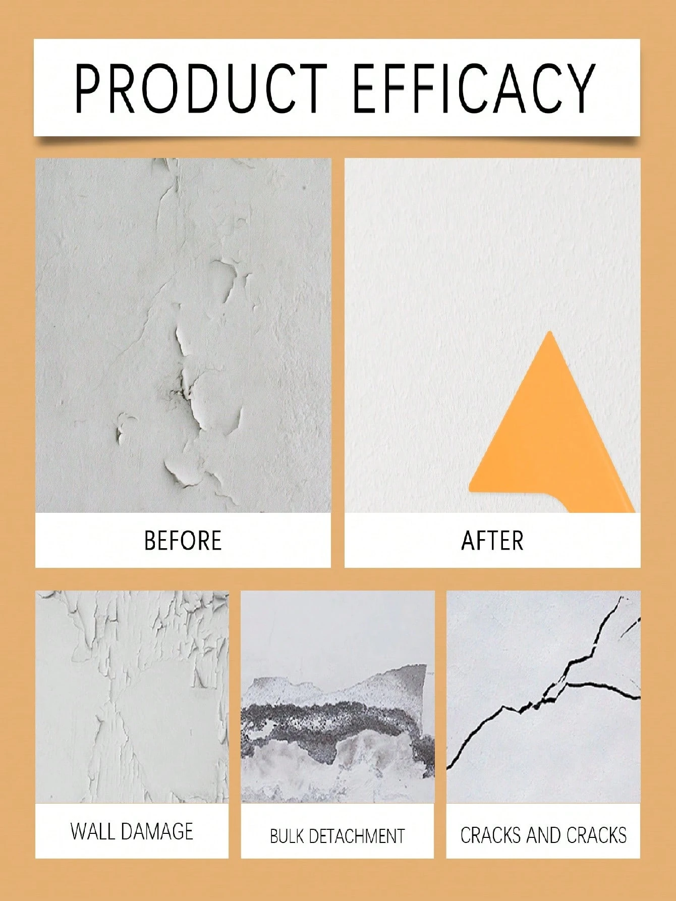 Wall Repair Kit, Patch Filler To Cover Wall Holes, Peeling And Damage ...