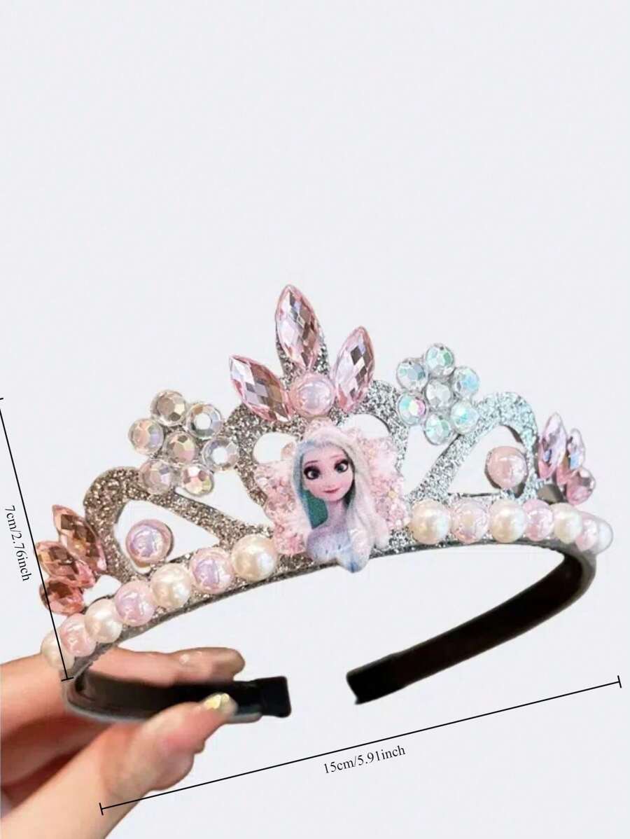 Disney Disney Frozen Headband Crown Elsa Pink Blue Sparkling Diamond ...