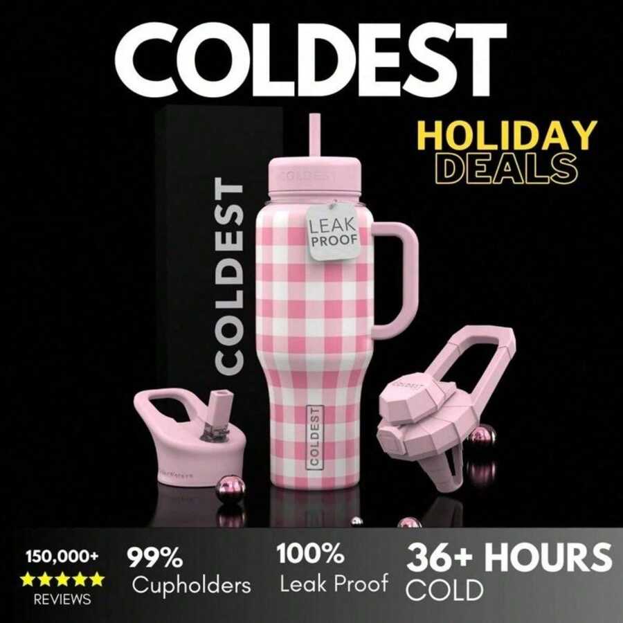 COLDEST Limitless Tumbler With Handle And Straw | 100% Leakproof ...
