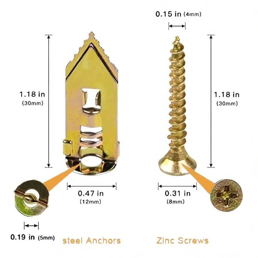 200 PCS Self Drilling Drywall Anchors With Screws Kit, 2025 Upgraded ...