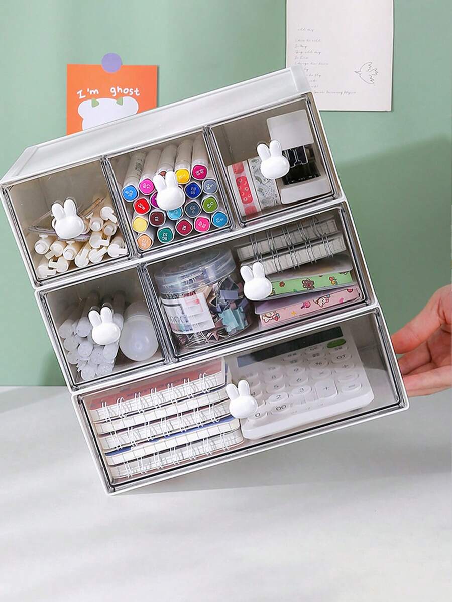 1pc Modular Drawer Type Storage Box, Multifunctional Desktop Organizer ...