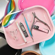 1pc Square Large Tray, Nail Brush Storage, Square Tray Tool, Stainless ...