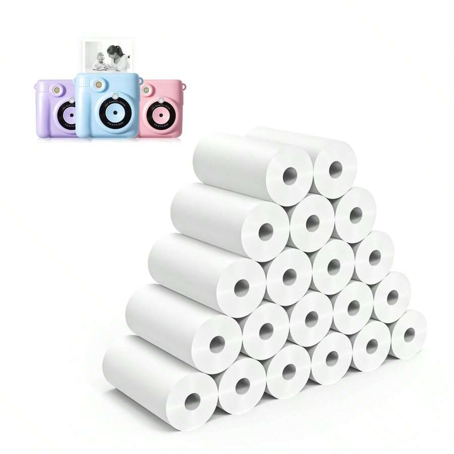 20 Rolls Instant Print Camera For Kids Refill Print Paper - Hikkon ...