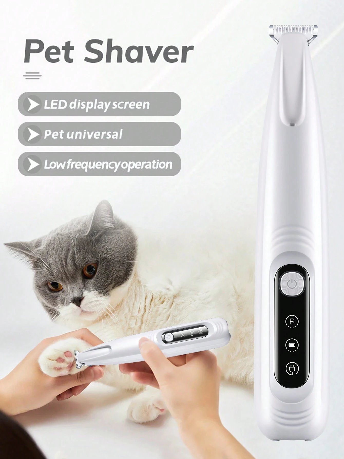 New Professional Waterproof Pet Paw Hair Trimmer, Electric Dog Paw Fur ...