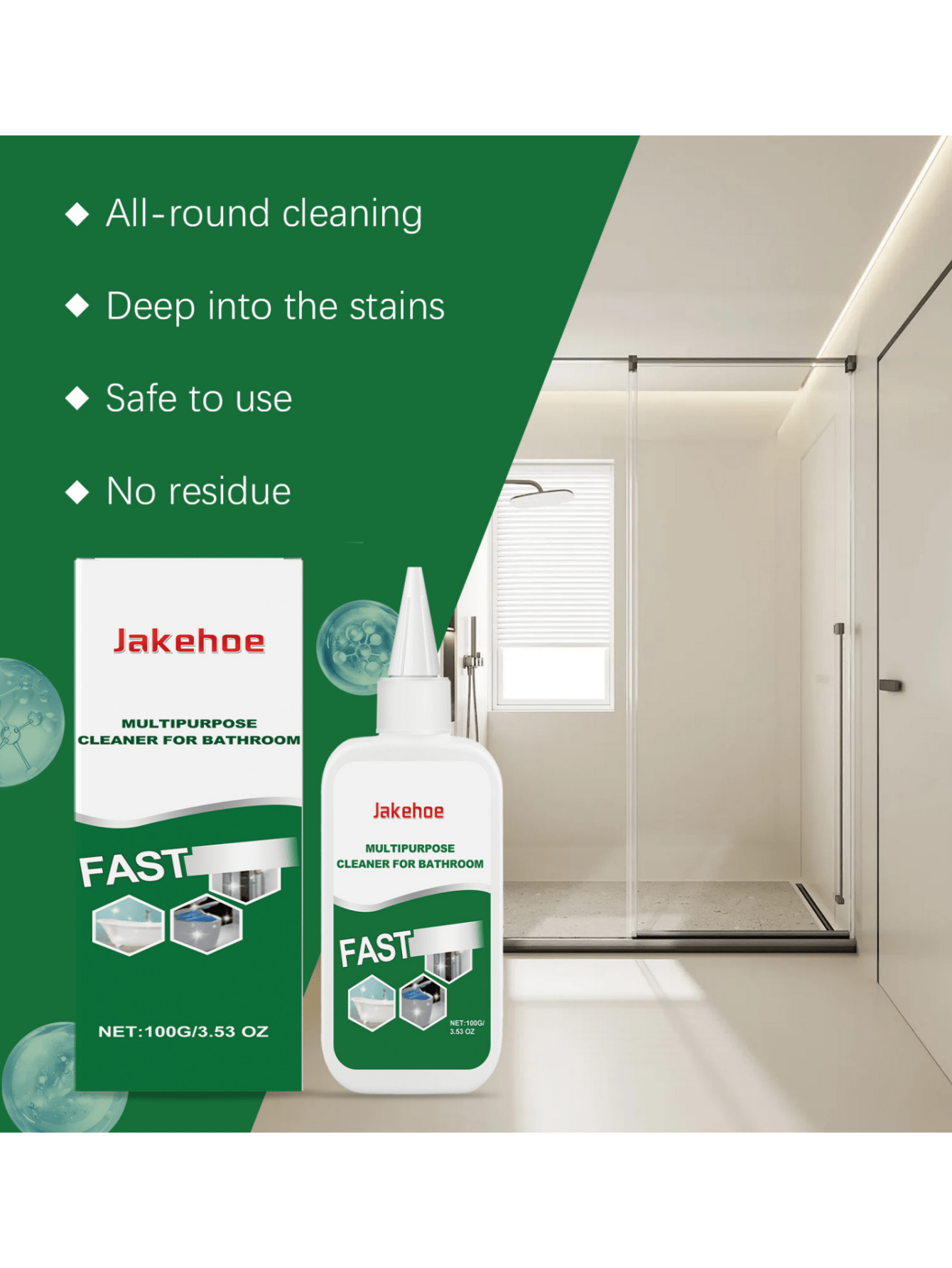 Multi-Purpose Bathroom Cleaner, Gentle Formula Removes Dirt, Grime And ...