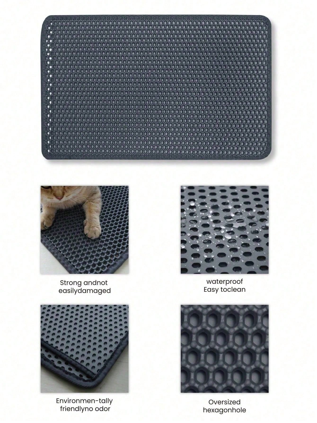 Double - Layer Cat Litter Mat: Anti - Slip And Anti - Spill Cat ...