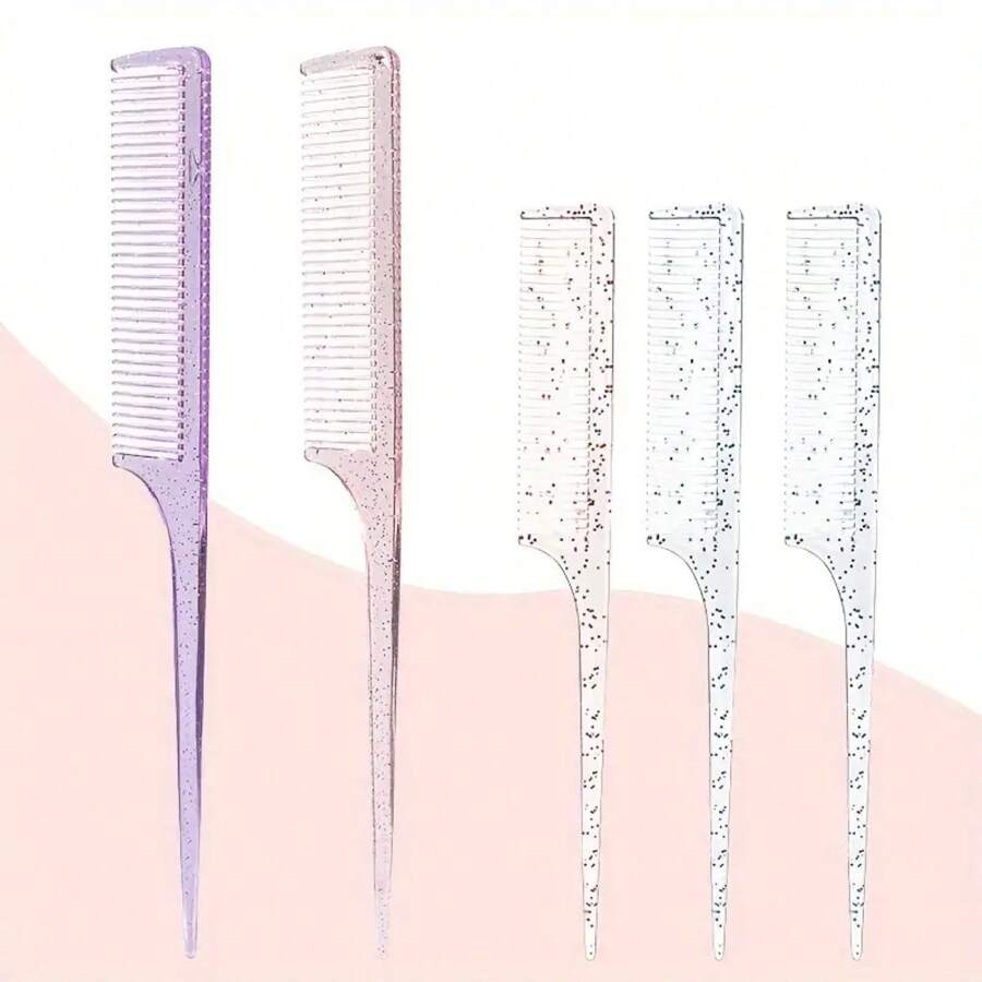 Transparent Crystal Clear Comb - Rat Tail Design For Normal And Relaxed ...