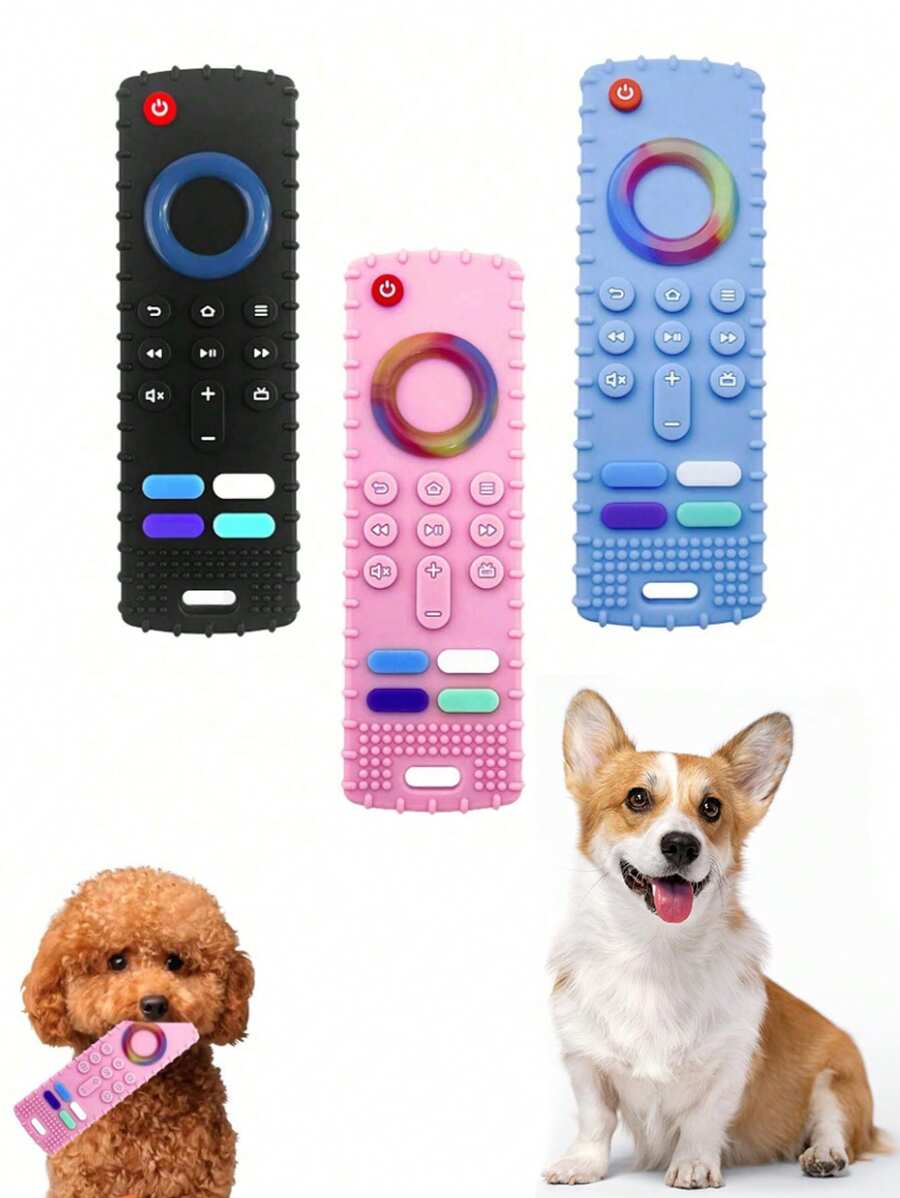 Remote Control Dog Chew Toy For Teething And Training, Realistic Remote ...