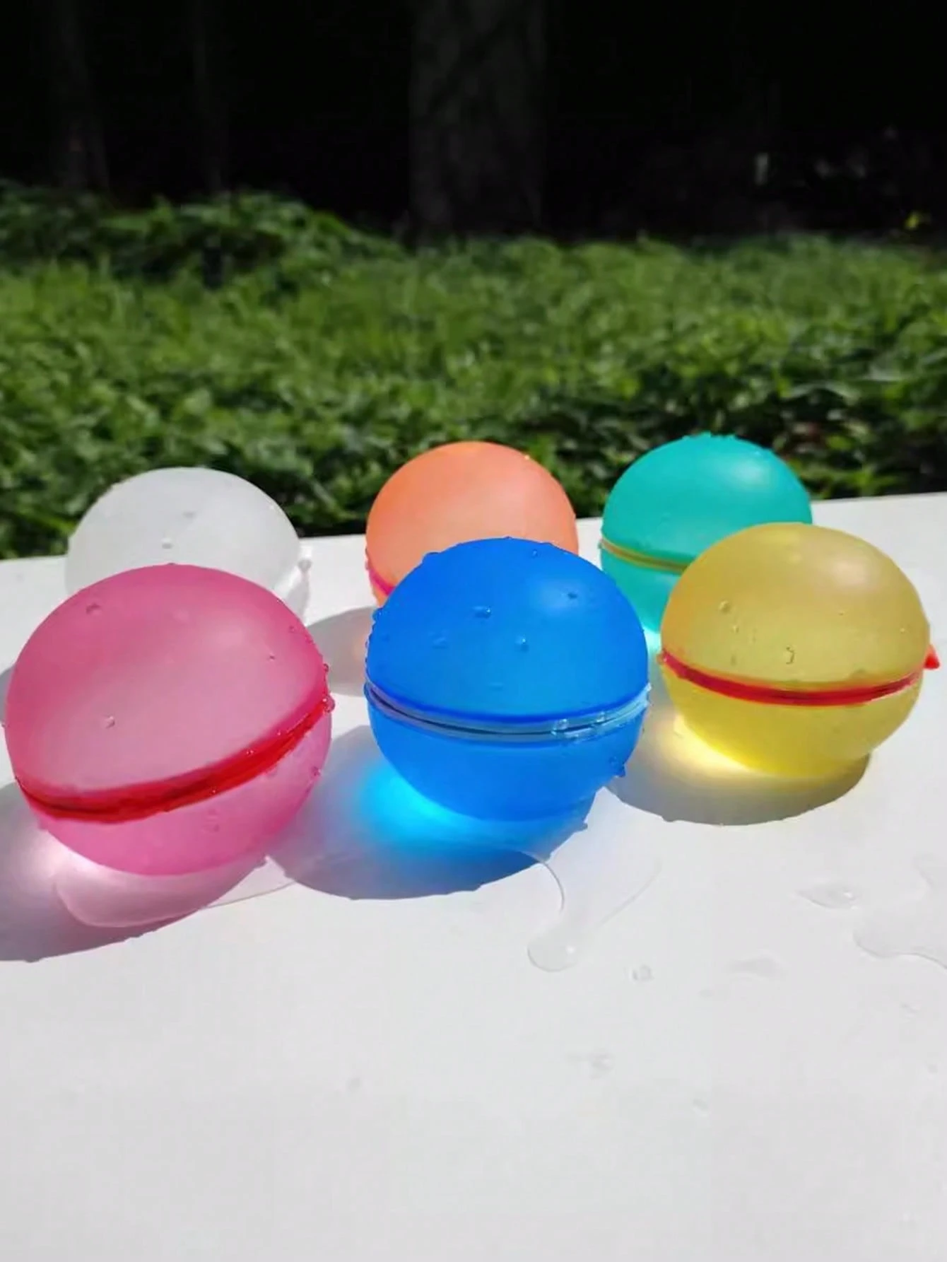 6pcs/Set Water Fight Water Balloons, Clip-On Refillable Water Balls ...