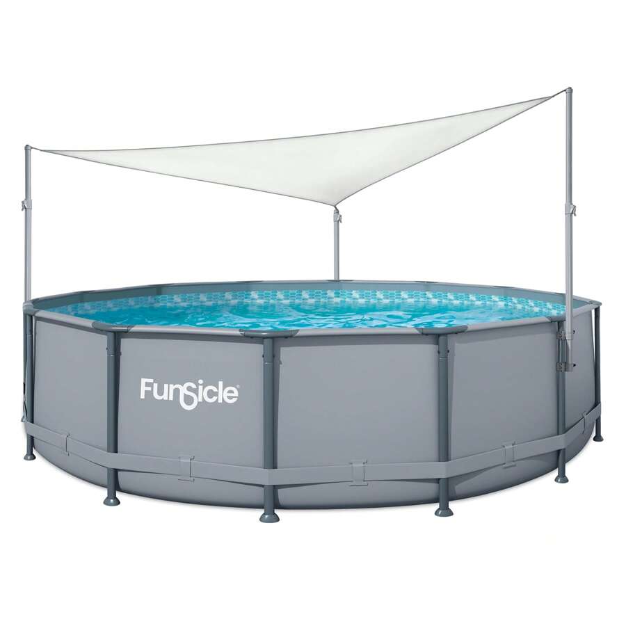Funsicle Above Ground Swimming Pool Canopy, For Outdoor Use, White ...