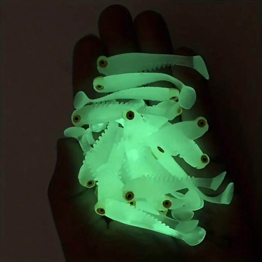 Luminous Soft Lures, Silicone Fish Shaped Fishing Artificial Lure Bait ...