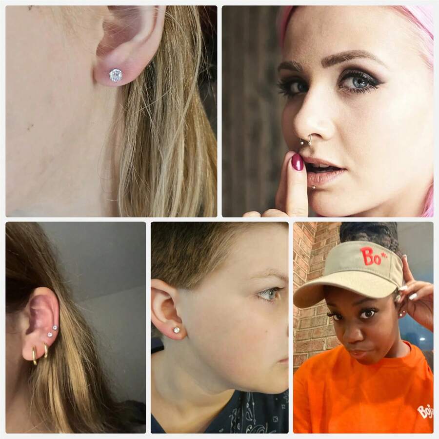 Ear Piercing Kit,Disposable Ear Piercing Gun With Preloaded Ear Stud ...