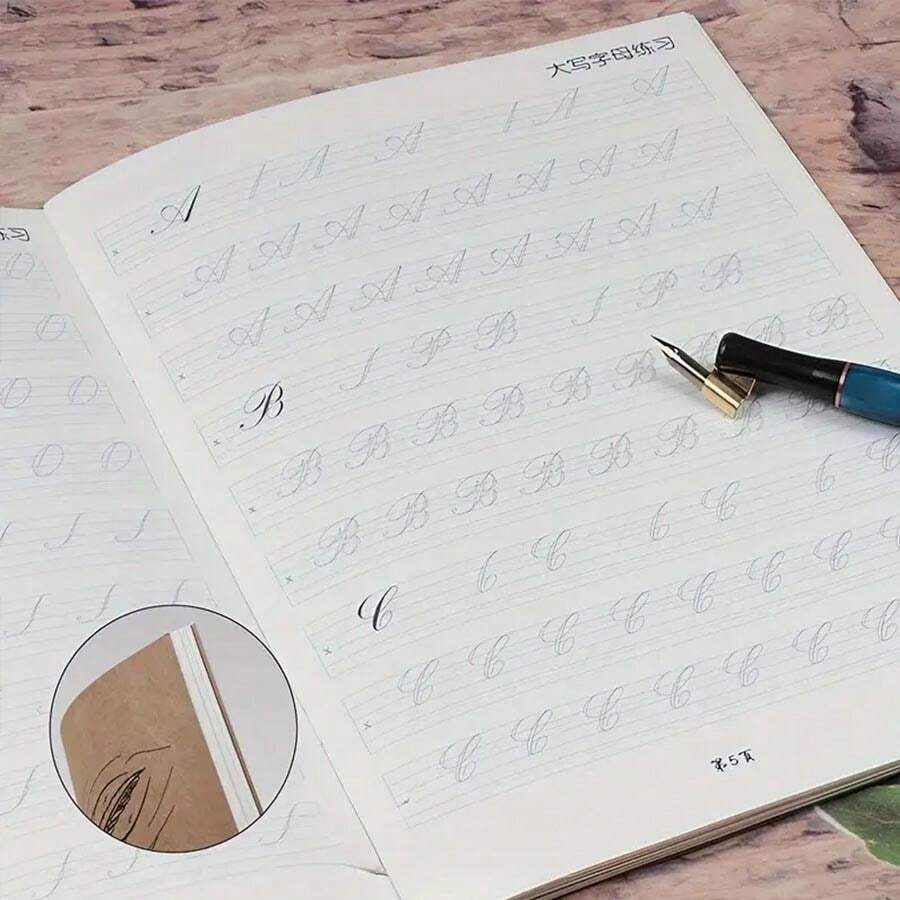 Calligraphy Practice Copybook For Beginners - Elegant Penmanship Guide ...