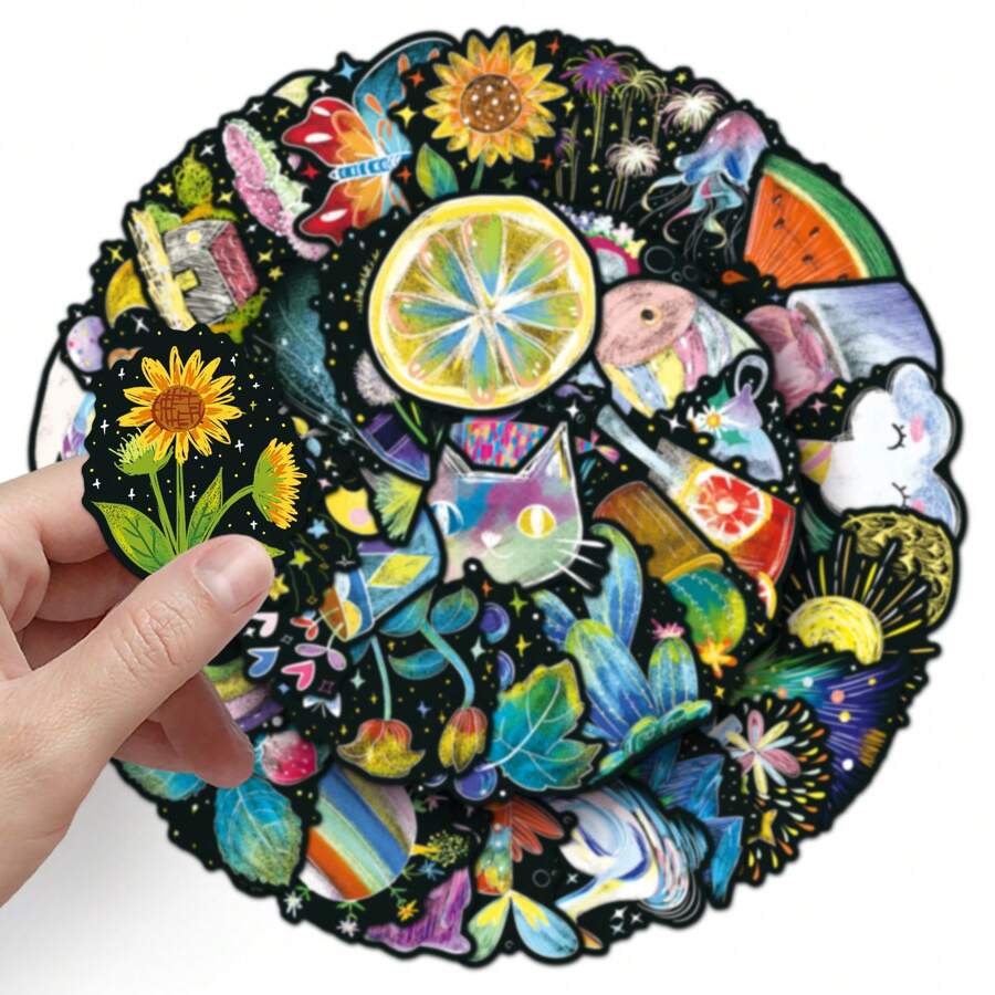 50 Pcs Graffiti Scene Picture Stickers Pack | Vinyl Aesthetics Stickers ...