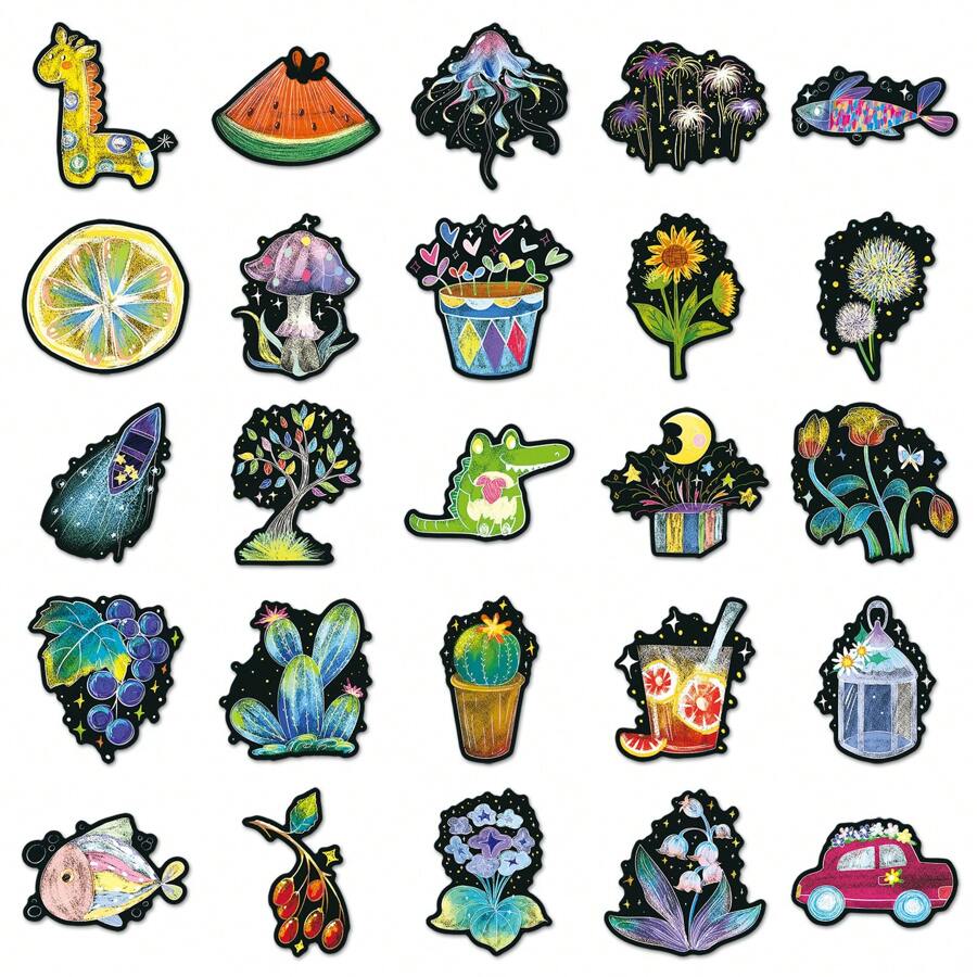 50 Pcs Graffiti Scene Picture Stickers Pack | Vinyl Aesthetics Stickers ...