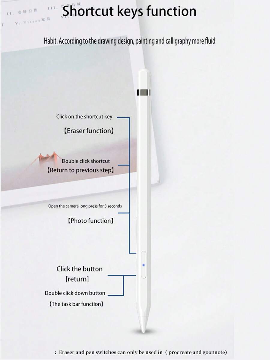 Stylus Pen For IPad Pens Compatible With Apple Pencil 2 1 Battery ...