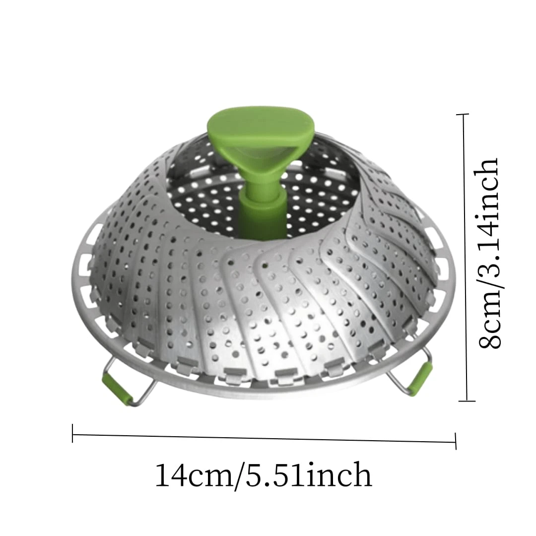 Collapsible Stainless Steel Steam Rack, Adjustable Mesh Grid For ...
