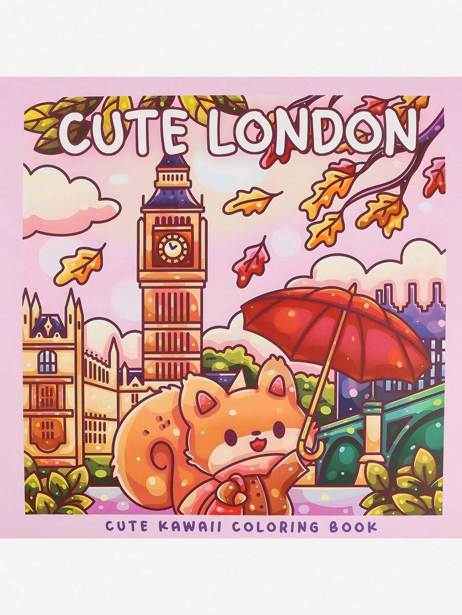 Cute London: A Kawaii Coloring Book Adventure: Color Cozy London ...