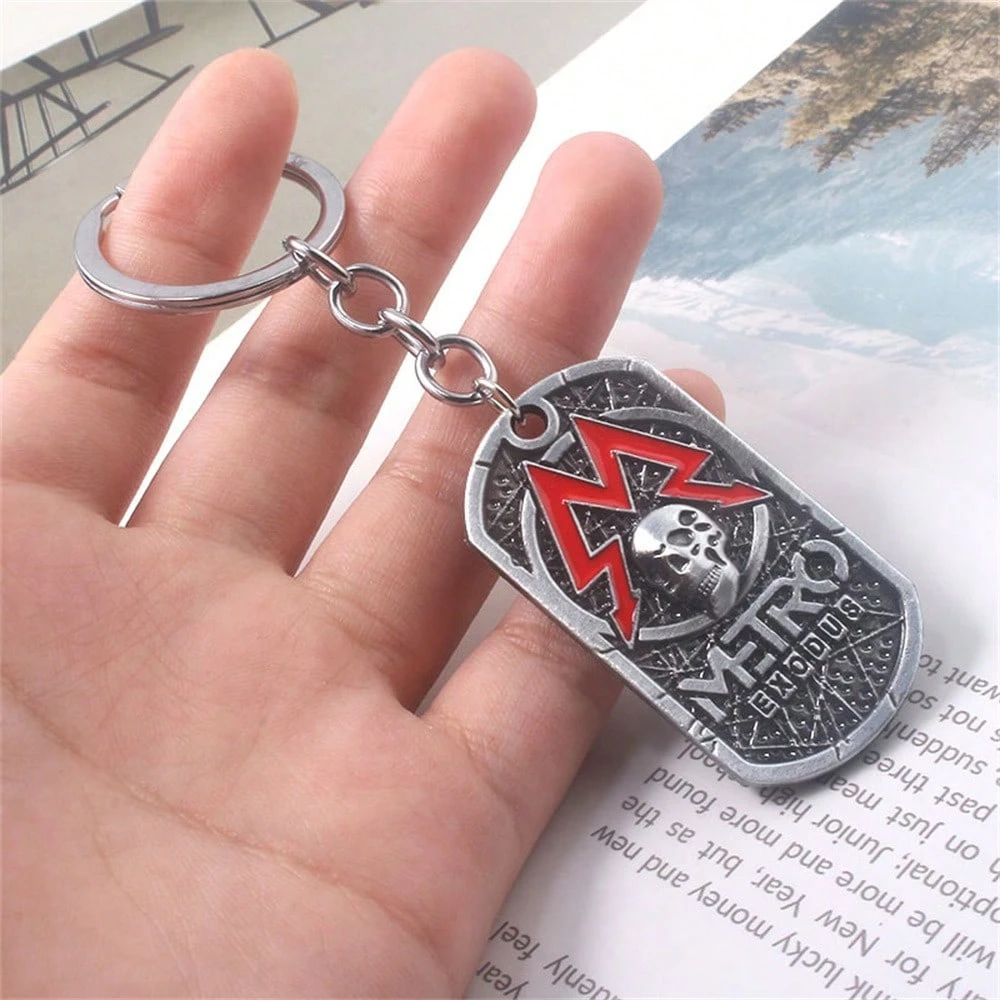 1pc Game Metro Exodus 2033 Dog Tag Keychain Spartan Rangers Logo ...