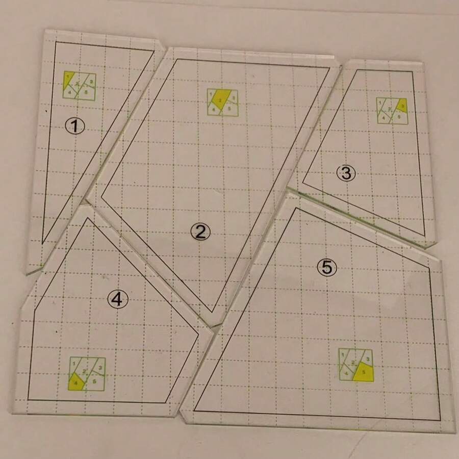 Creative And Unique Grid 4 Pcs Quilting Rulers And Templates Plexiglass ...