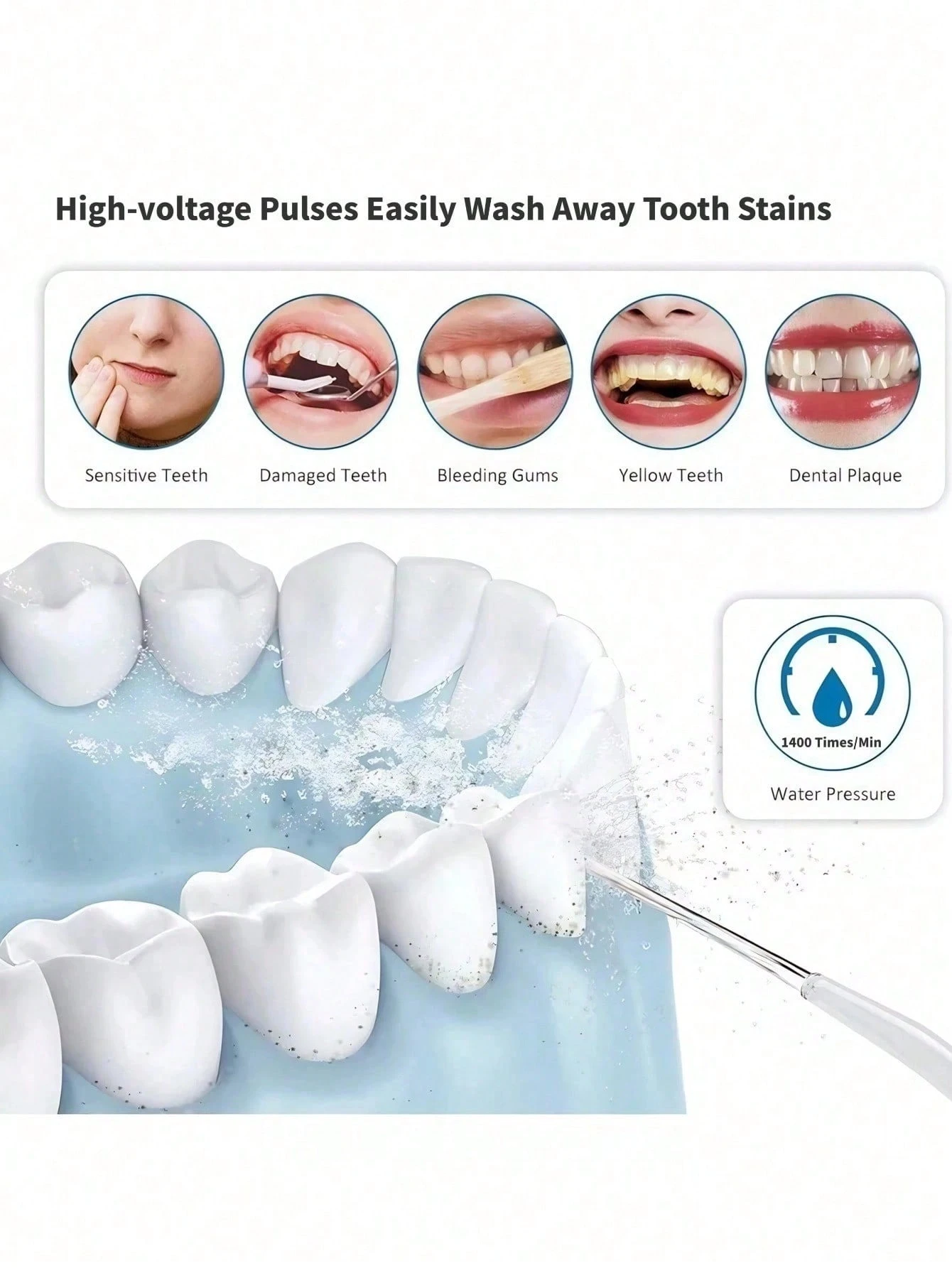 Rechargeable Electric Dental Flosser, Portable Water Flosser, Home ...