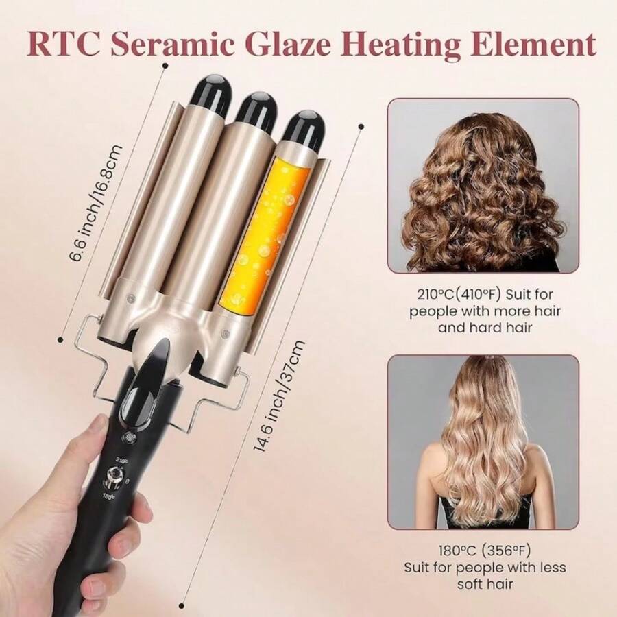 Professional Hair Curling Iron Ceramic Triple Barrel Hair Curler Irons Hair Wave Waver Styling ...