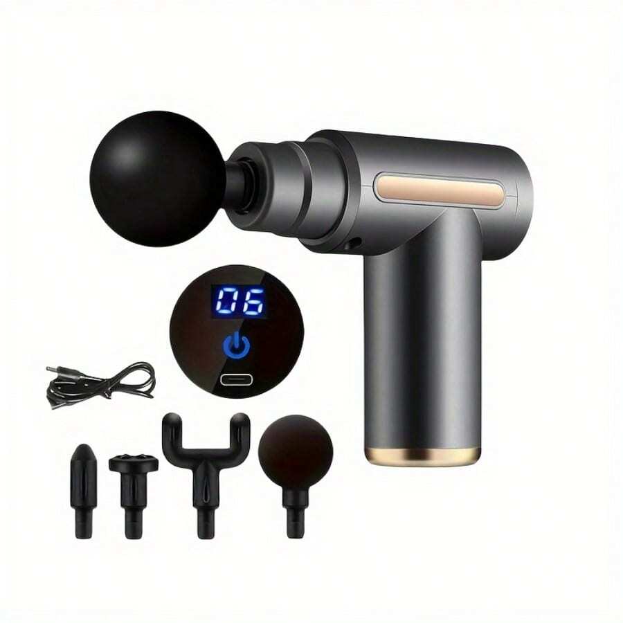 Massage Gun LED6 Speed Adjustable Fascia Gun, Hand-Held Body Back ...