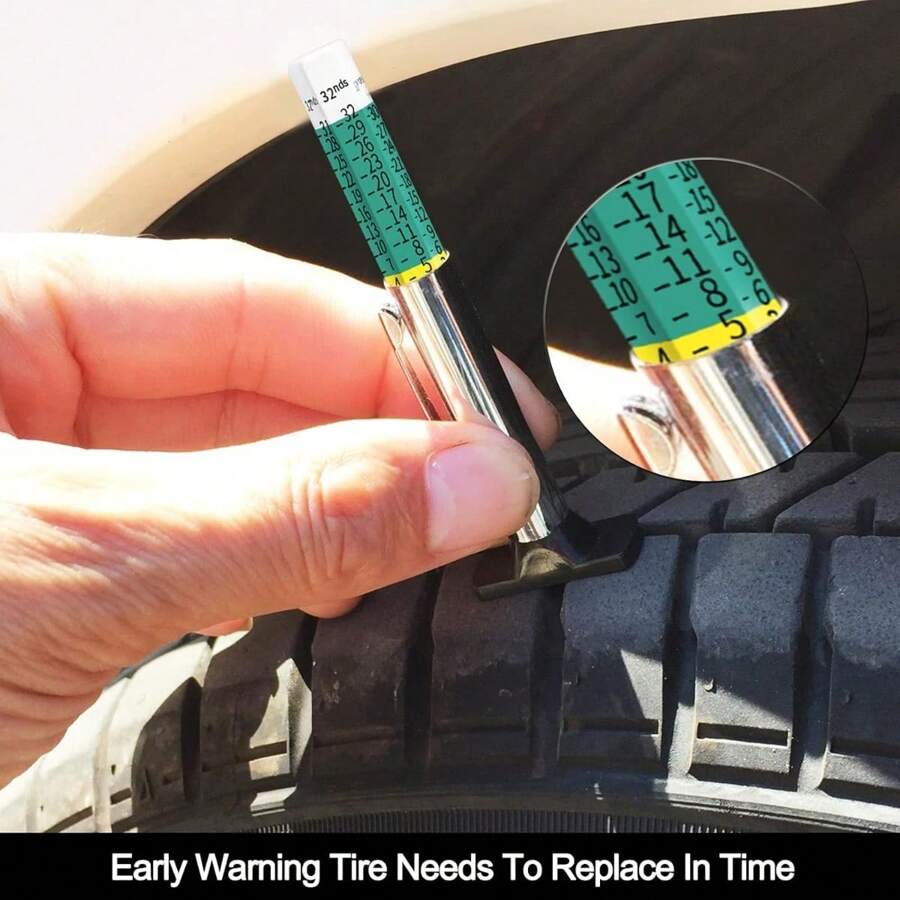 Cross-Border Bestselling Car Tire Tread Depth Ruler, Tire Tread Wear ...