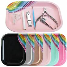 1pc Square Large Tray, Nail Brush Storage, Square Tray Tool, Stainless ...