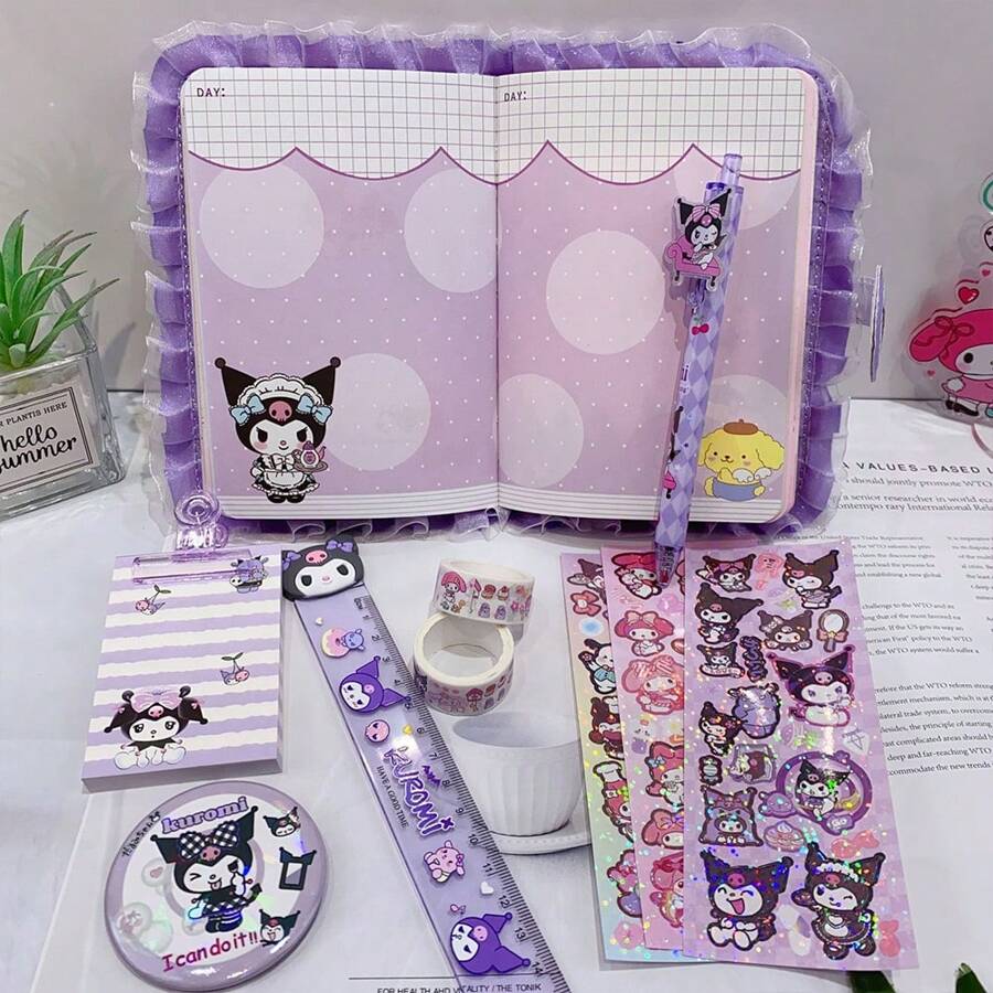 Sanrio Sanrio Notebook Set Hello Kitty Lace Badge Notebook Set Kuromi ...
