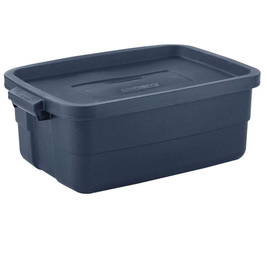 Roughneck️ 10 Gallon Storage Totes Durable Stackable Storage Containers ...