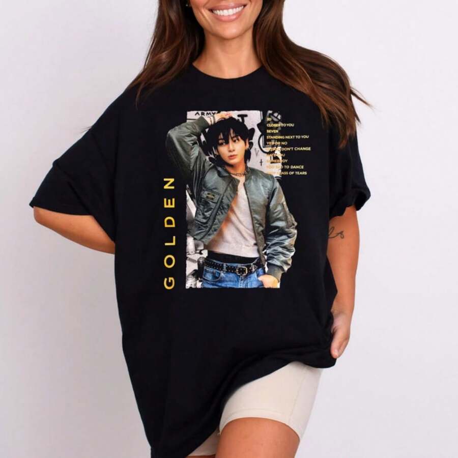 Gouden T-Shirt, Bang Tan-Shirt, -Shirt, Kpop-Shirt, Kpop-Cadeaus Voor ...