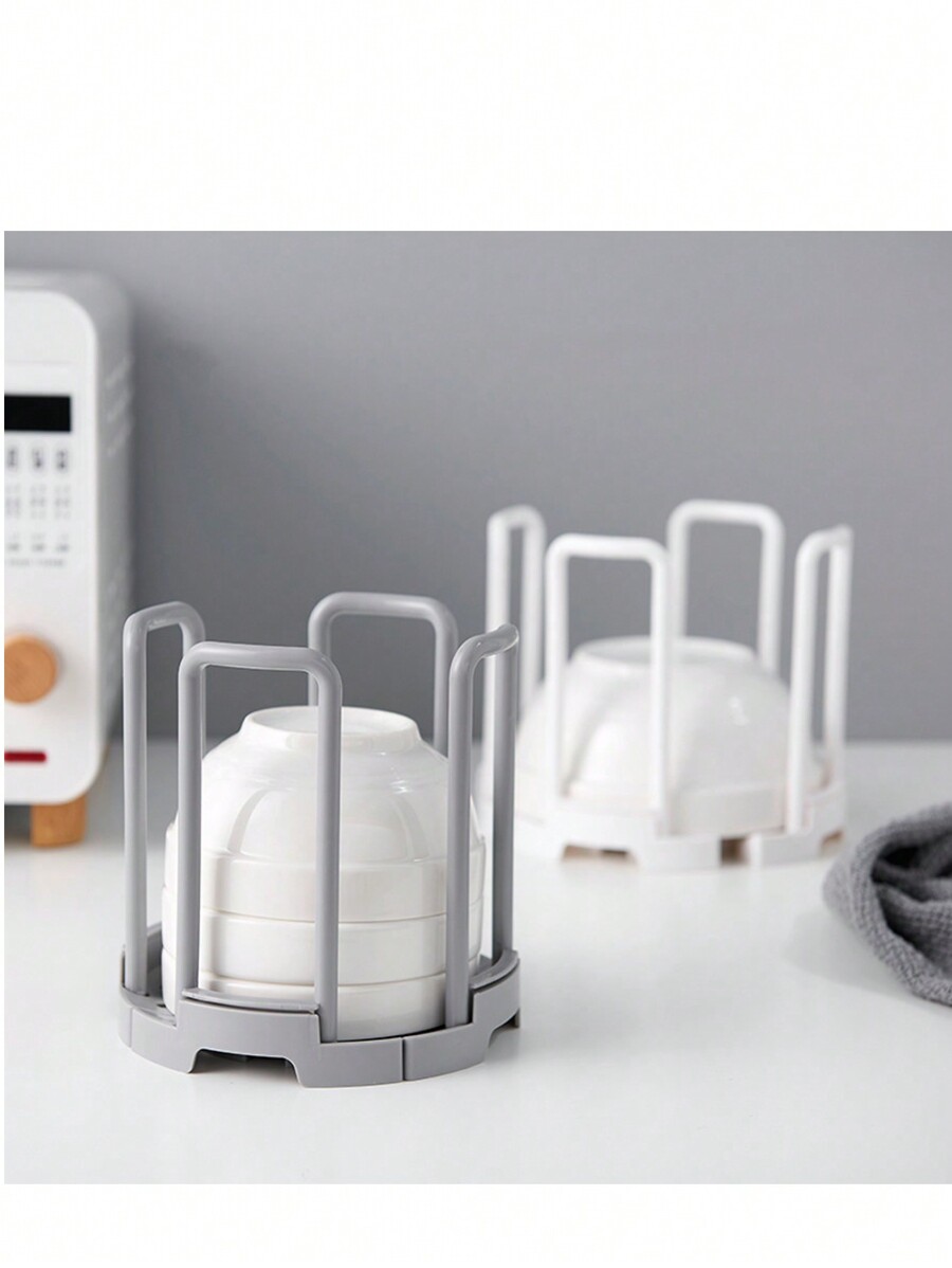 2-Piece Expandable Kitchen Storage Rack, Plastic Dish Rack With ...