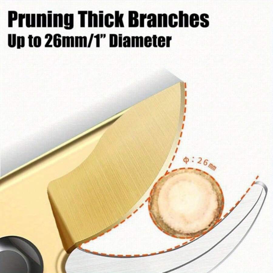 8-Inch Pruning Shears, Premium Bypass Gardening Scissors Secateurs With ...