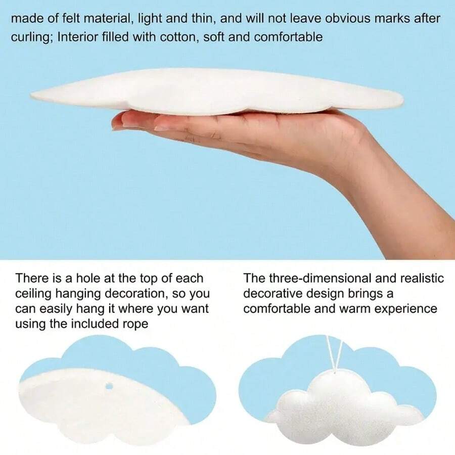 1pc White Cloud Wall Hanging Decor Soft Ceiling Decoration Suitable 1pc-white-cloud-wall-hanging-decor-soft-ceiling-decoration-suitable