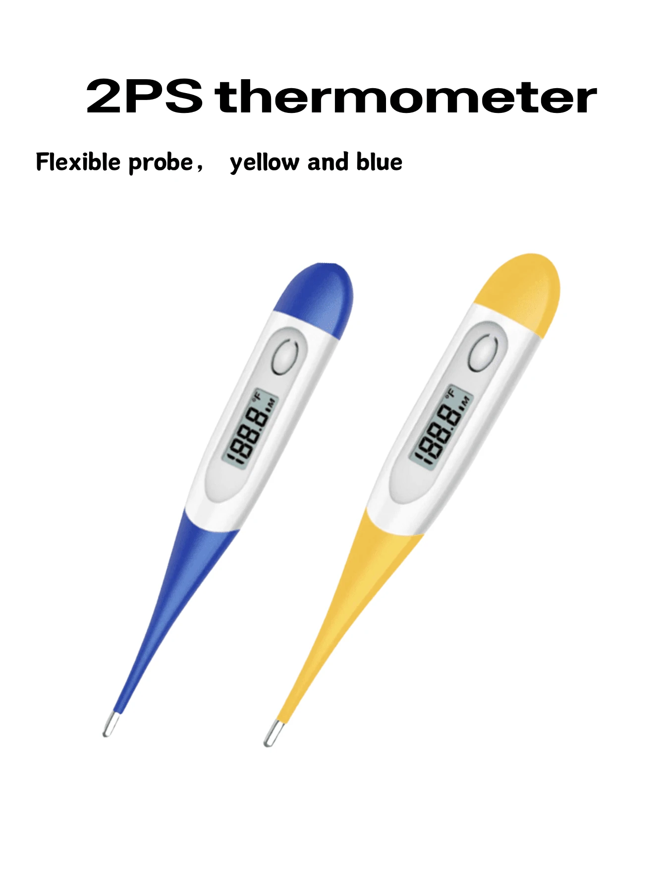 2 Pcs Thermometer For Adults, Digital Oral Thermometer For Fever With 10 Seconds Fast Reading ...