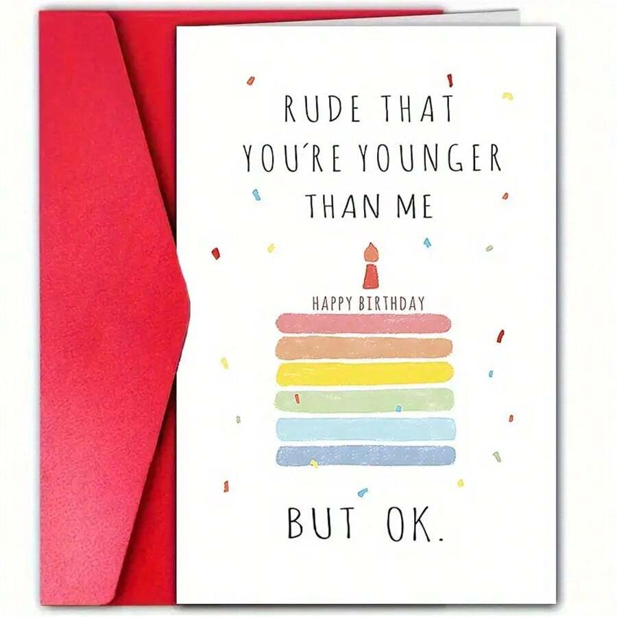 1pc, Rude And Hilarious Birthday Card With Envelope - Perfect For Best ...