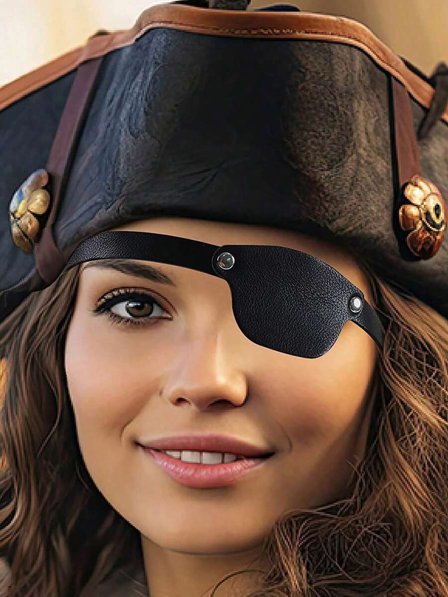 Medieval Renaissances Pirate Eyepatch Pu Leather Eye Patches For ...