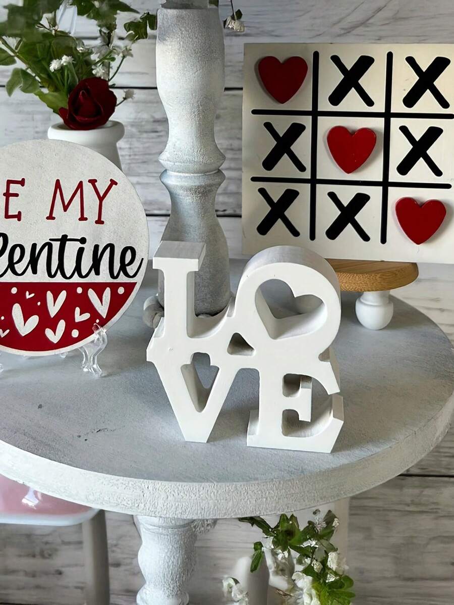 1pc Classic 3D Love Letter Sign, PVC Decorative Multifunctional Home ...