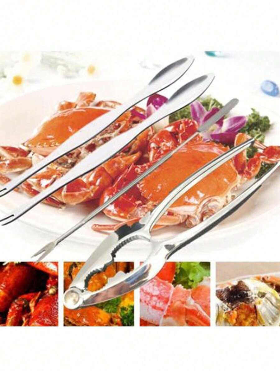 Four Piece Set Of Crab Claws, Hairy Crab Removal Needle Fork, Stainless ...