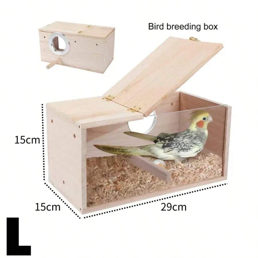Transparent Design Parakeet Cockatiel Bird House Nest Easy To Clean ...