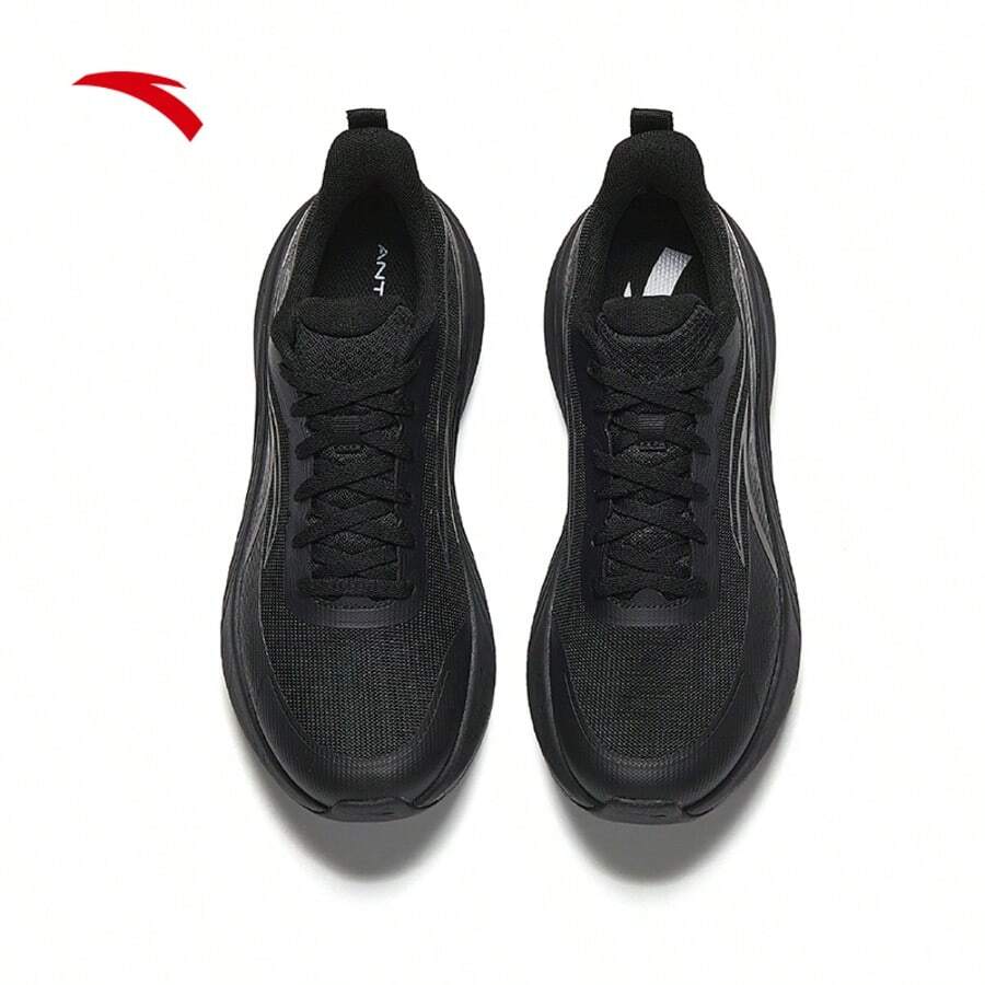 Anta 2025 Spring New Lightweight Shock Absorbing Black Running Shoes For Men, Non-Slip Sports ...