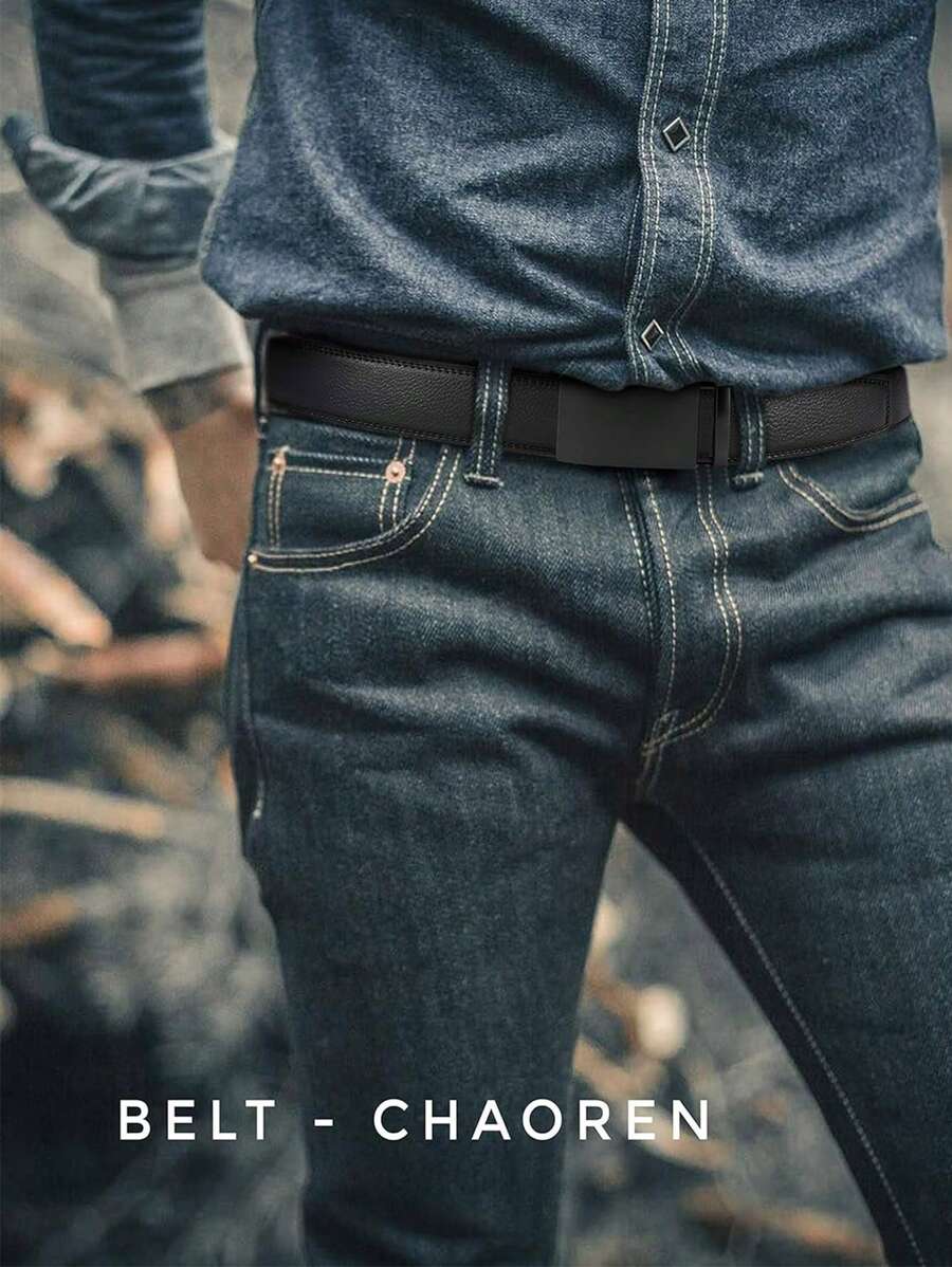 CHAOREN CR CHAOREN Men Belt - Men Ratchet Belt Leather For Dress Pant ...